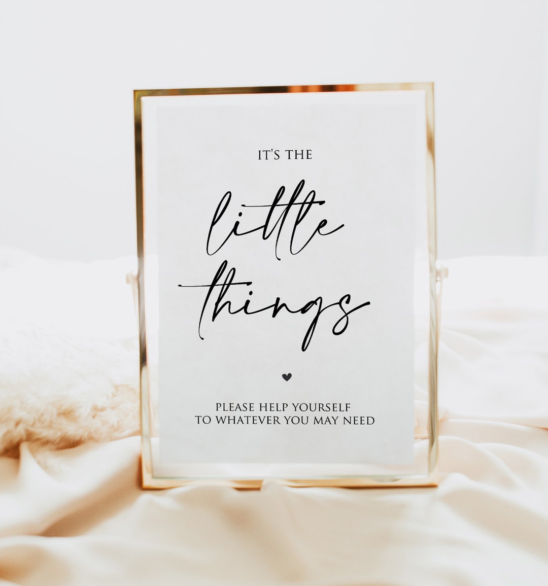 It's the Little Things Sign, Wedding Sign, Bathroom Favors Sign, Ii's ...