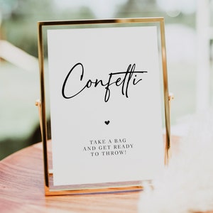 Confetti Sign, Wedding Confetti Sign, Wedding Table Decor, Wedding Sign ...