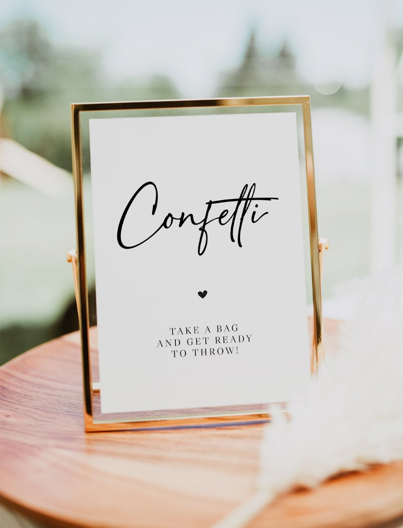 Confetti Sign Wedding Confetti Sign Wedding Table Decor - Etsy