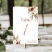 Boho Wedding Table Numbers Printable, Editable Template, Table Numbers ...