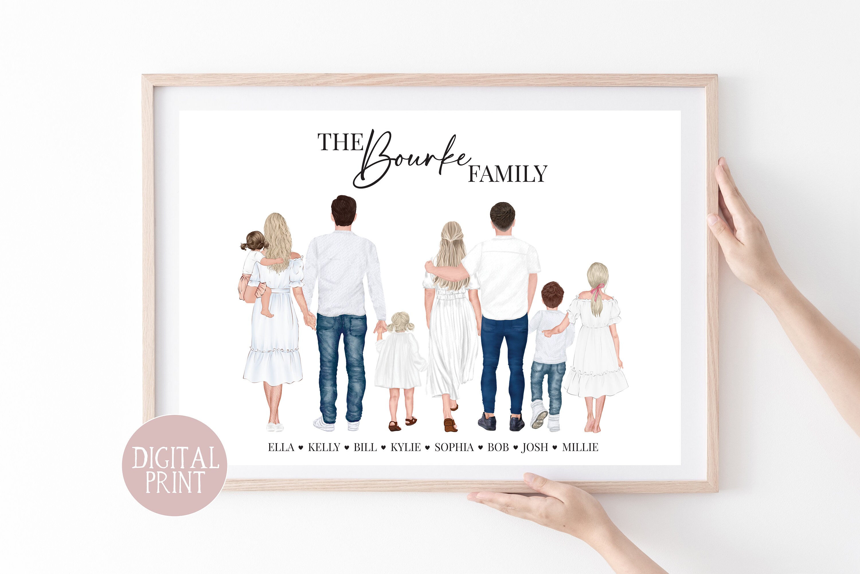 Family Print PRINT AT HOME Digital File Personalised Family - Etsy ...