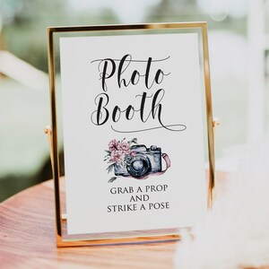 Photo Booth Sign, Photo Booth Sign Printable, Photobooth Sign, Wedding ...
