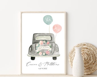 Wedding Poster Car - Etsy