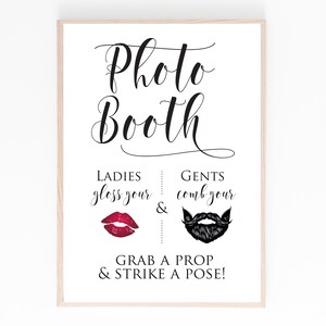 Photo Booth Sign, Photo Booth Sign Printable, Photobooth Sign, Wedding ...
