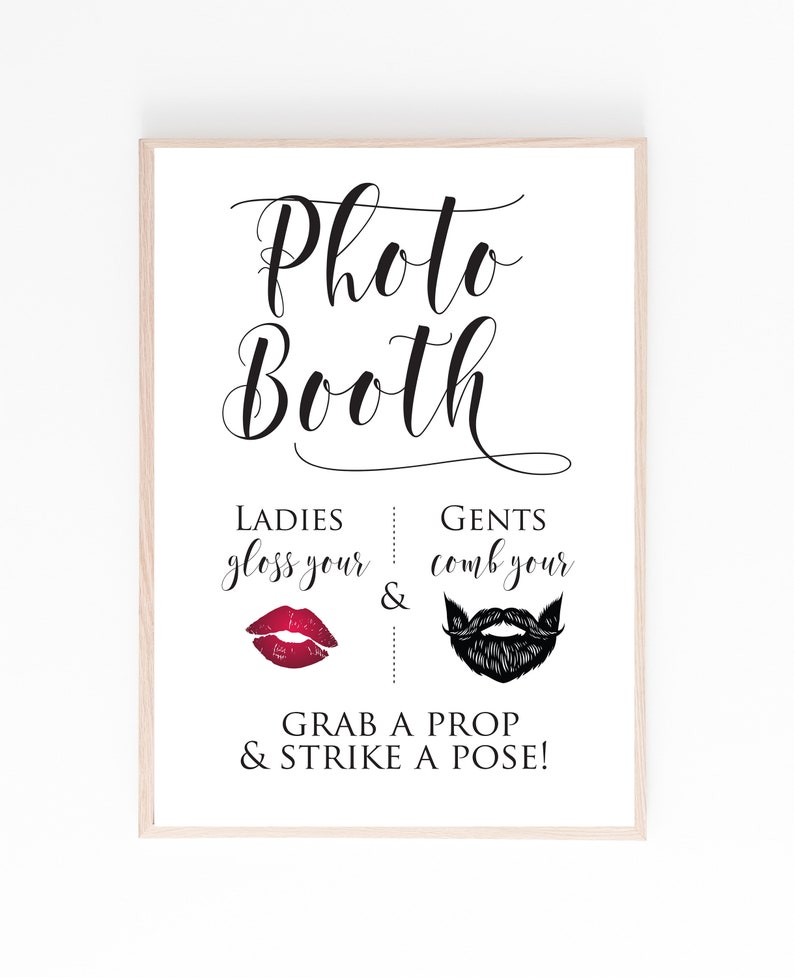 Photo Booth Sign Photo Booth Sign Printable Photobooth Sign | Etsy