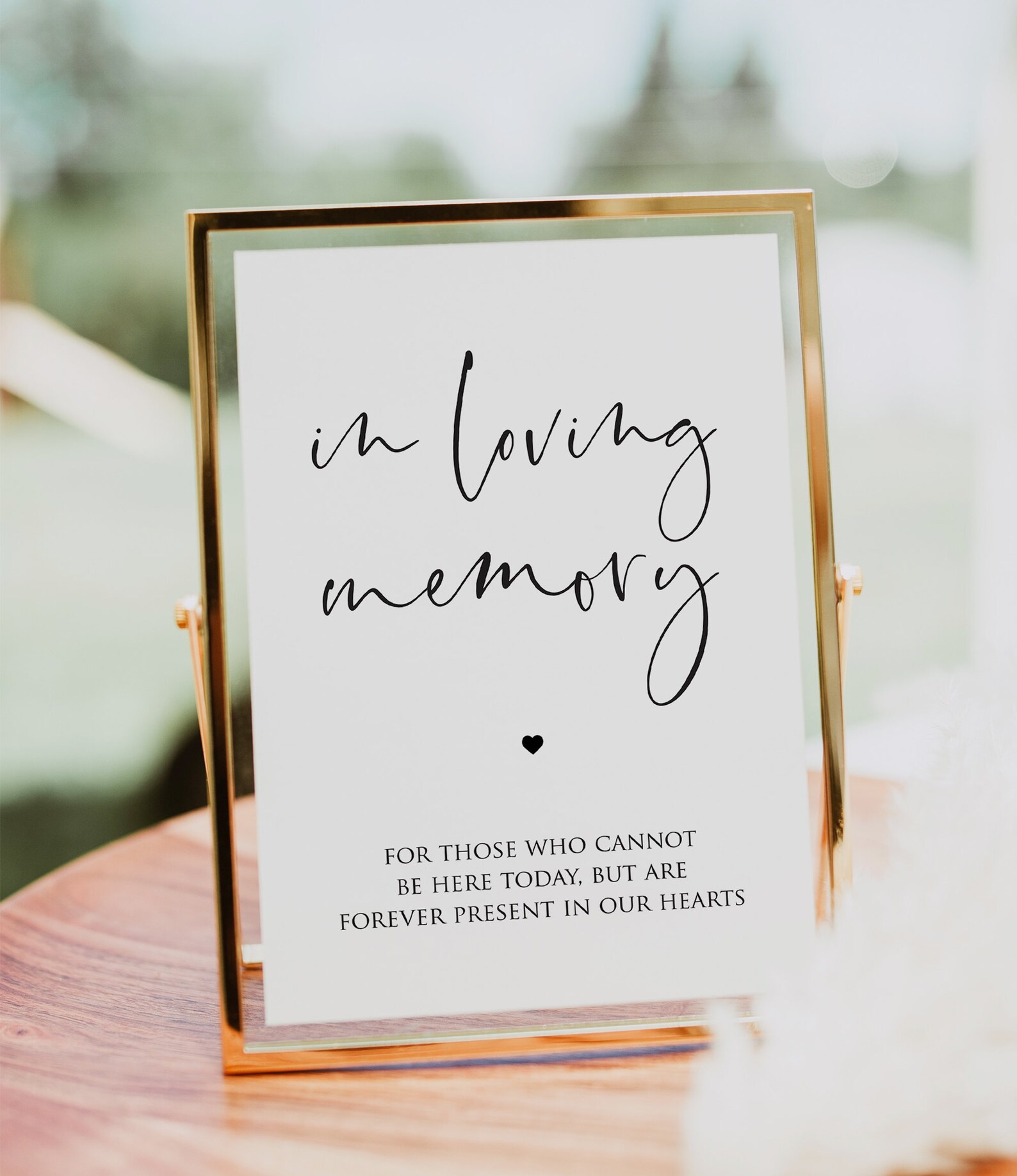 In Loving Memory Wedding Sign Instant Download Wedding - Etsy