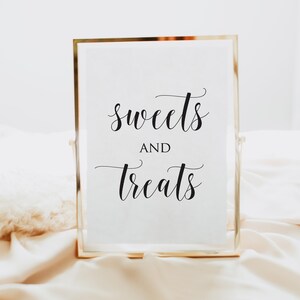 Sweets and Treats Wedding Sign, Instant Download, Wedding Signs, Sweet ...