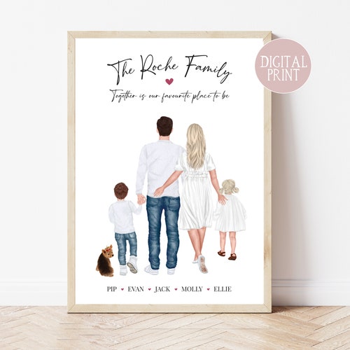 Family Print PRINT AT HOME Digital File Personalised Family - Etsy