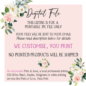 Family Print PRINT AT HOME Digital File Personalised Family - Etsy