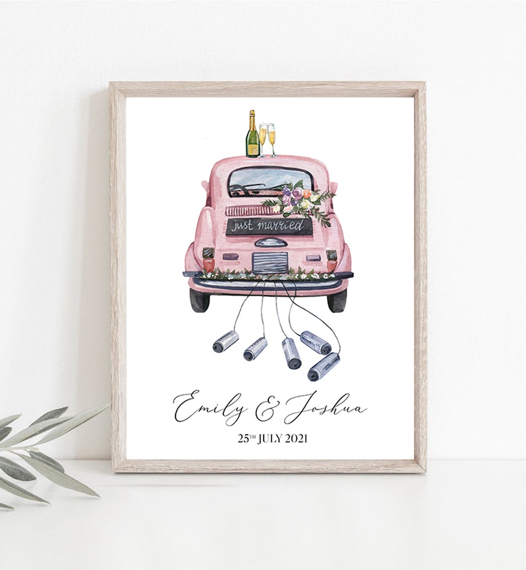 Wedding Car Personalised Printable, Editable Template, Wedding Gift ...