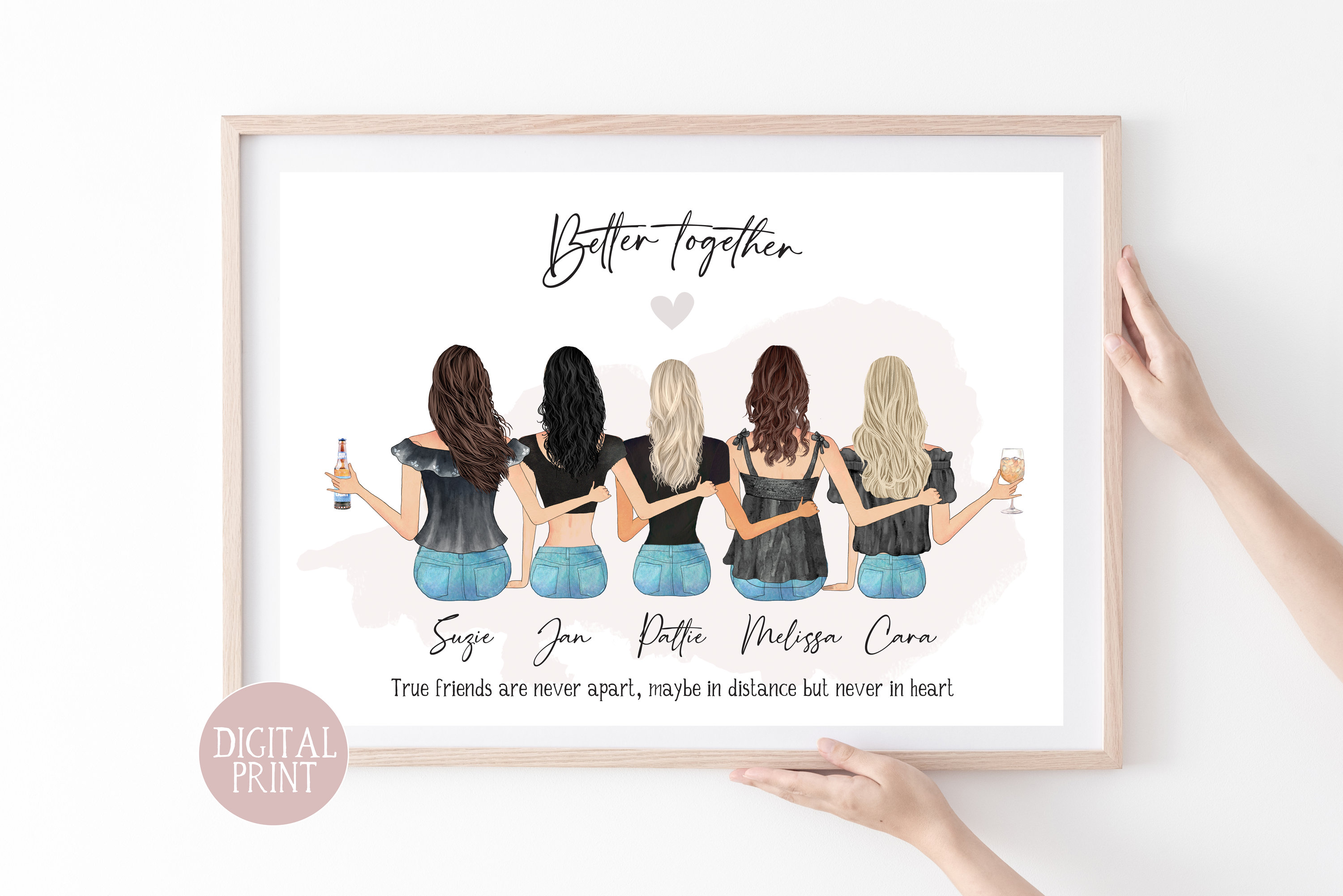 Best Friend Printable PRINT AT HOME Digital File Always - Etsy