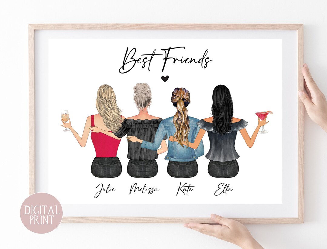 Best Friend Printable, PRINT AT HOME, Digital File, Best Friend Print ...