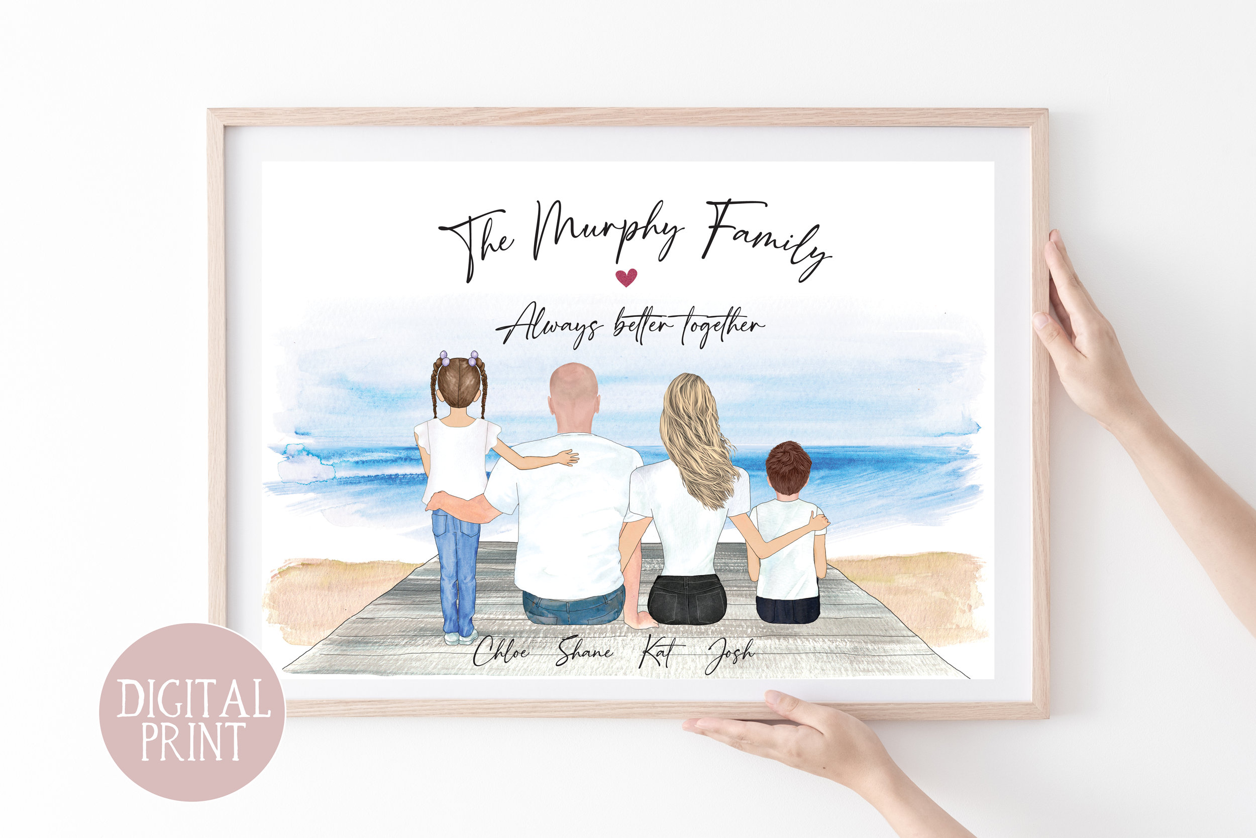 Family Printable, PRINT AT HOME, Digital File, Personalised Family ...