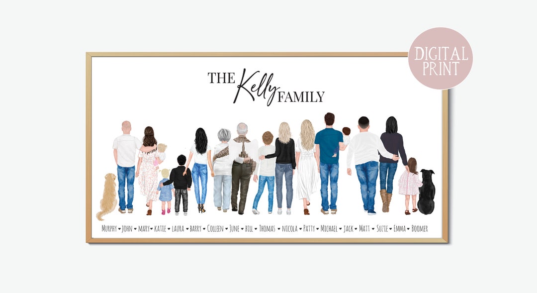 Large Family Print PRINT AT HOME Digital File Personalised - Etsy