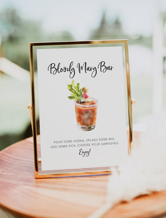 Bloody Mary Bar Sign Build Your Own Bloody Mary Make Your | Etsy