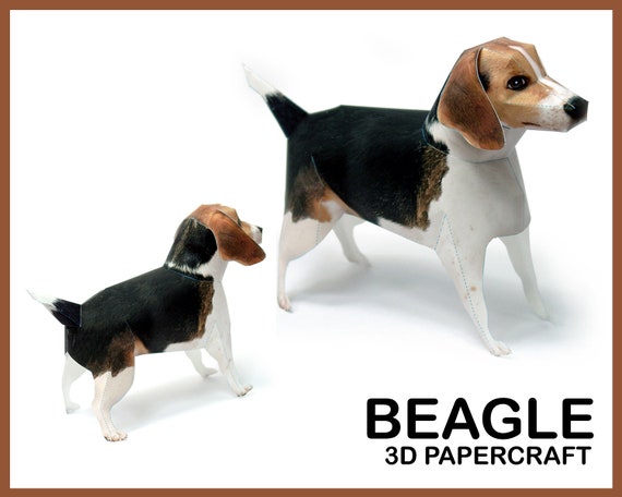 BEAGLE 3D Papercraft / Dog Sculpture / Papercraft Animals / 3d - Etsy