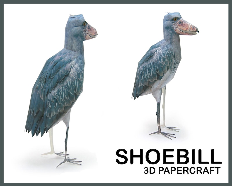 SHOEBILL 3D Papercraft / Papercraft Animals / 3d Origami / Papercraft ...