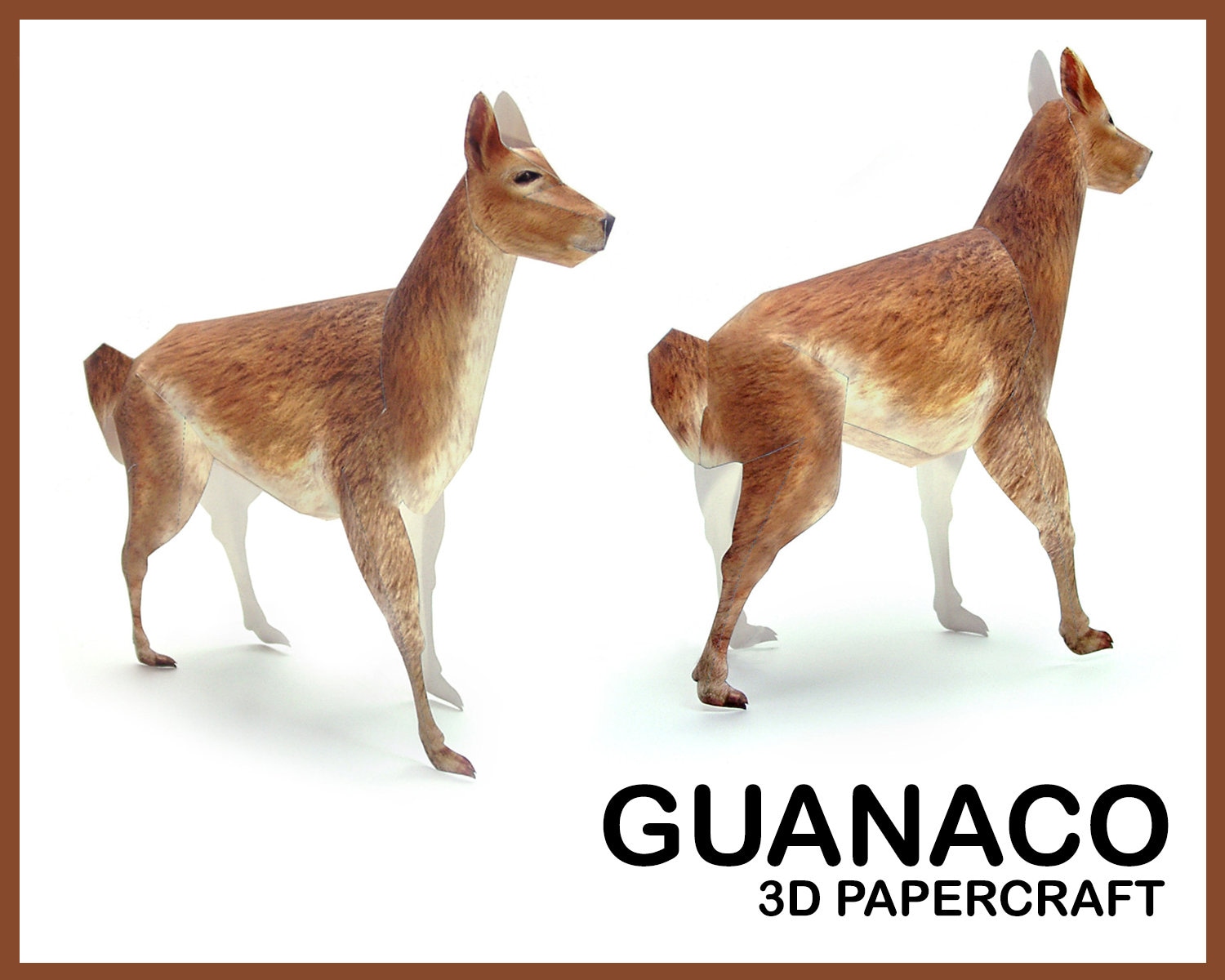 GUANACO 3D Papercraft / Papercraft Animals / Paper Craft Guanaco ...
