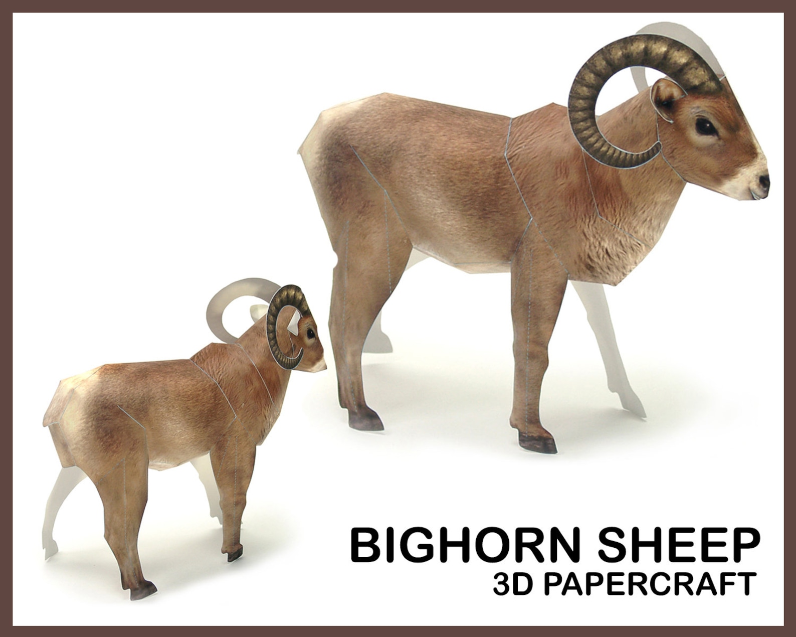 BIGHORN SHEEP 3D Papercraft / 3d Model / Papercraft Template / Paper ...