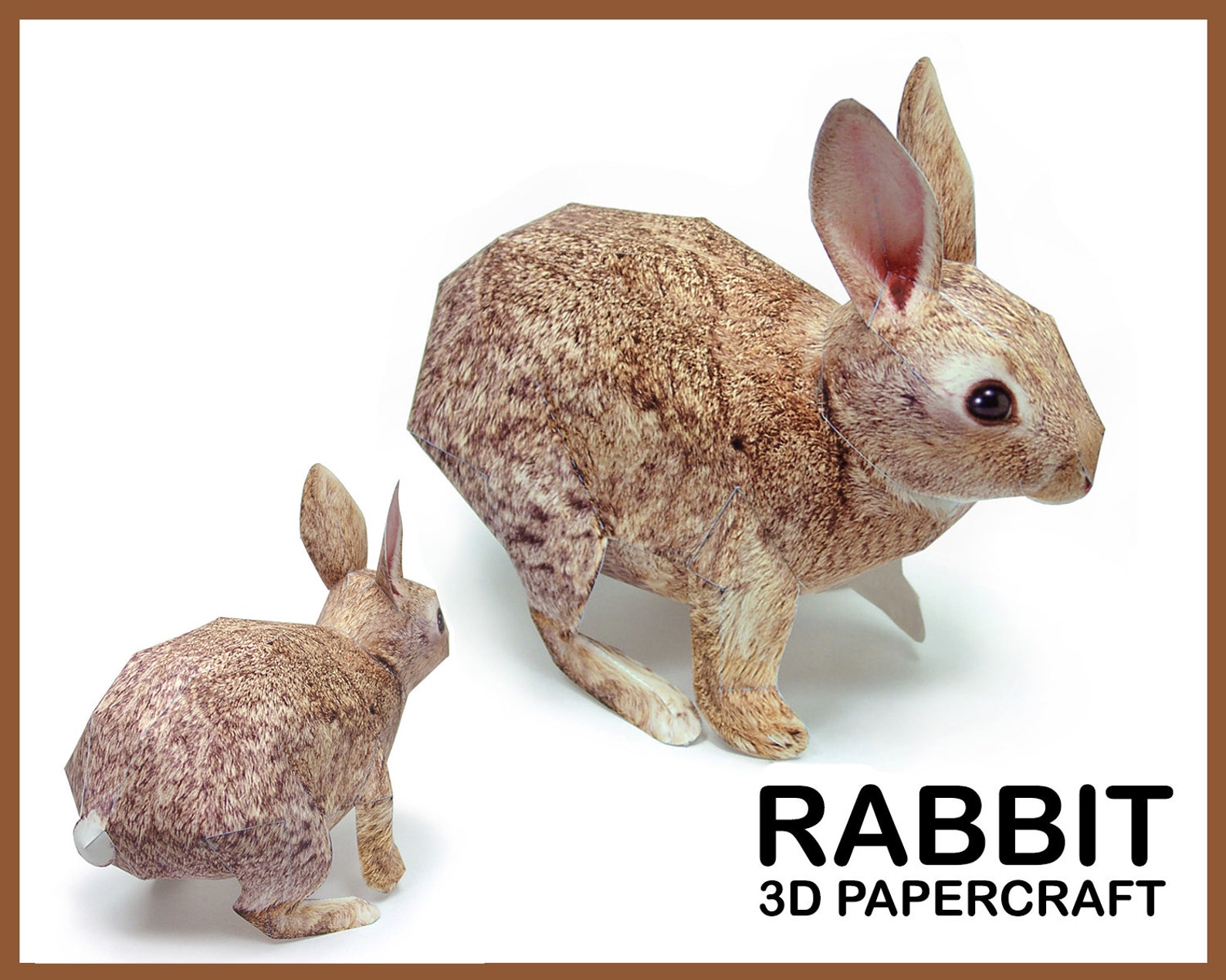 CONEJO 3D Papercraft / Conejo de Origami 3d / Escultura de papel de ...