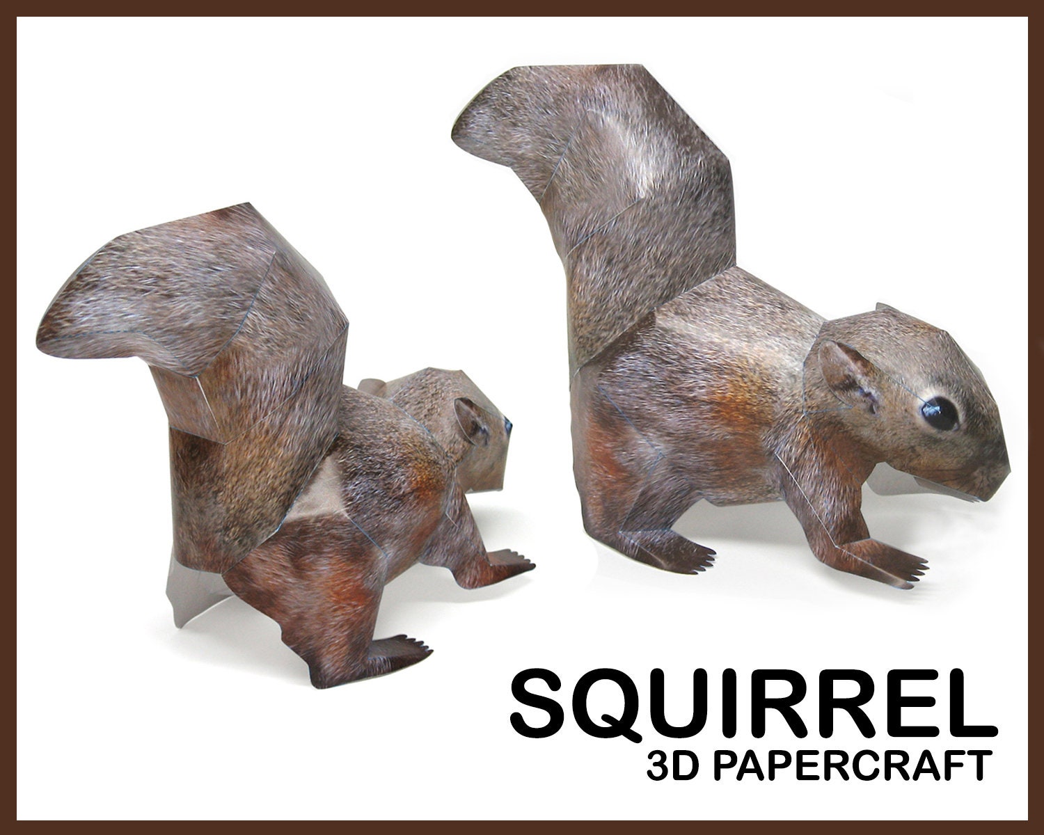 SQUIRREL 3D Papercraft / Squirrel Decor / 3d Origami Squirrel ...