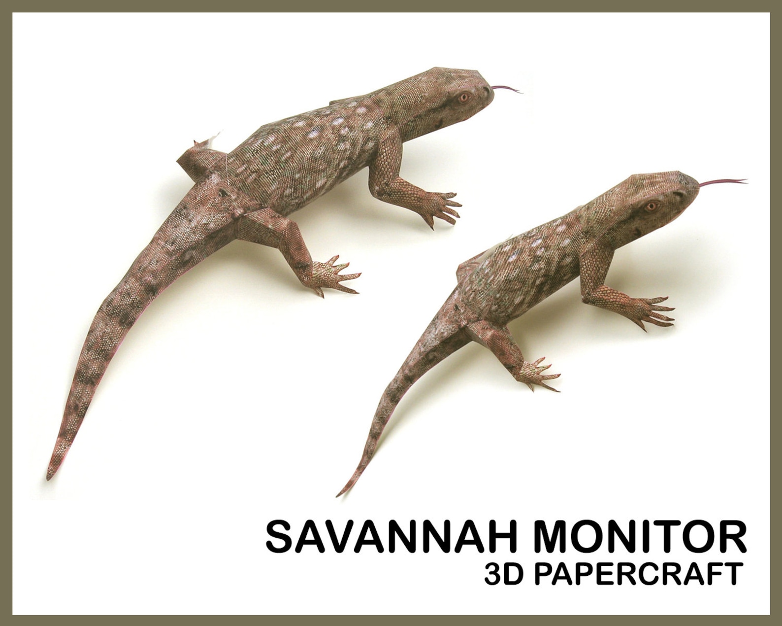 SAVANNAH MONITOR 3D Papercraft / Papercraft Animals / Papercraft Model ...