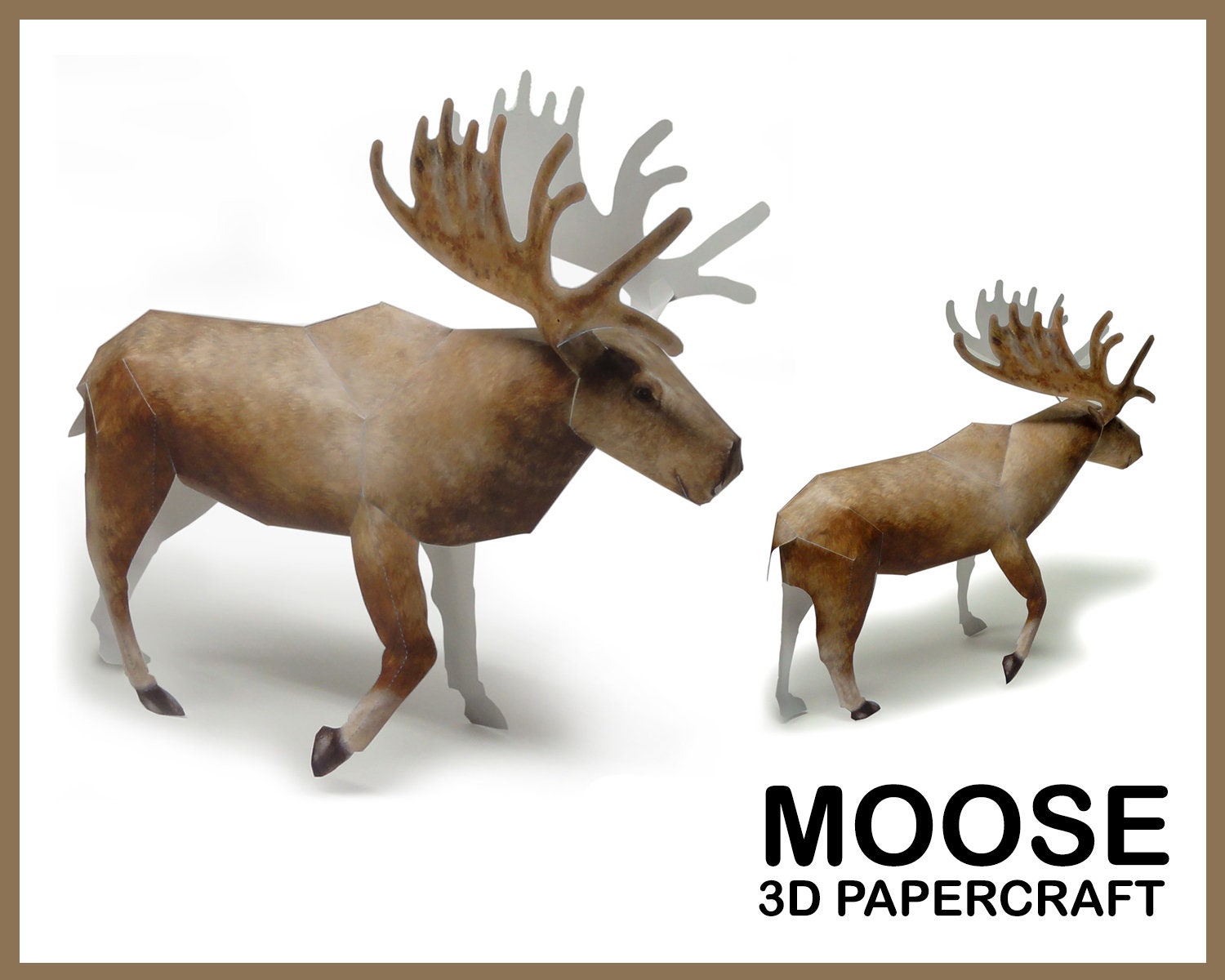 MOOSE 3D Papercraft / 3D Papercraft Mask Template / PDF Pattern ...