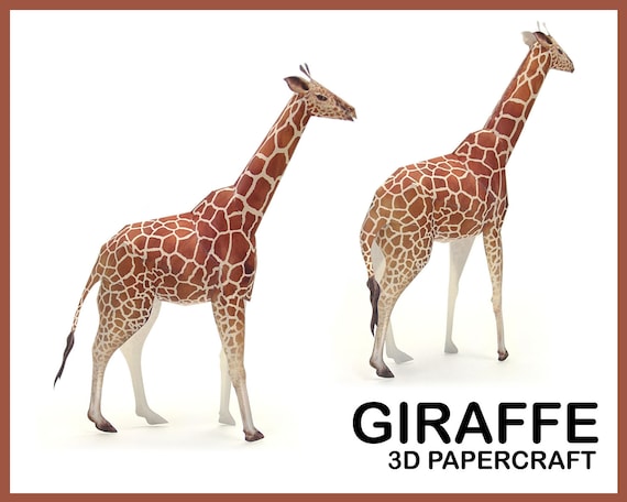 GIRAFFE 3D Papercraft / 3d Origami / Giraffe Print PDF / - Etsy