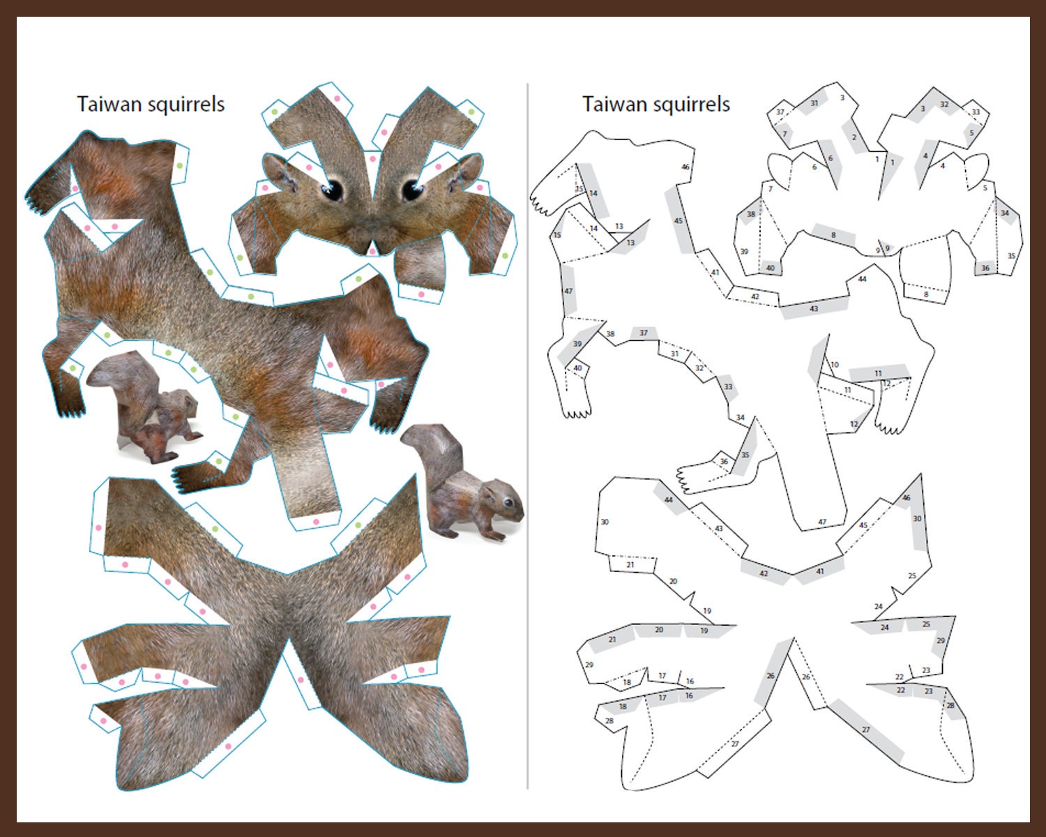 SQUIRREL 3D Papercraft / Squirrel Decor / 3d Origami Squirrel ...