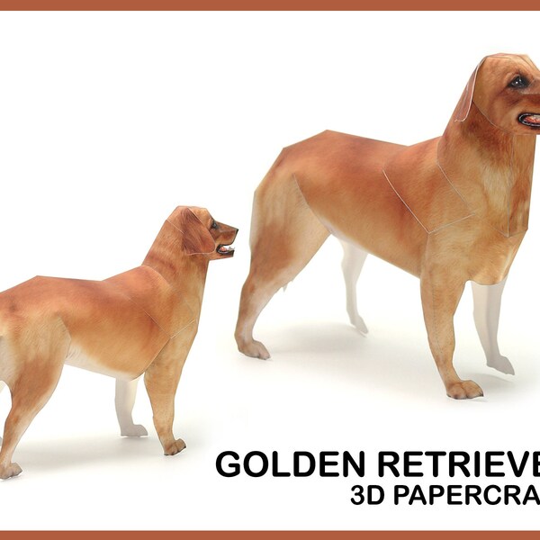 3d Printed Golden Retriever Sculpture - Etsy