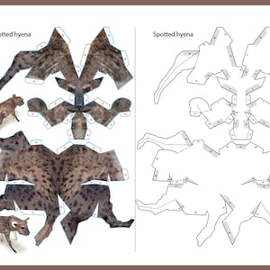 HYENA 3D Papercraft / Hyena Paper Craft Template / DIY Printable Animal ...