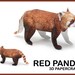 RED PANDA 3D Papercraft / Papercraft 3d / 3d Origami / Panda Papercraft ...