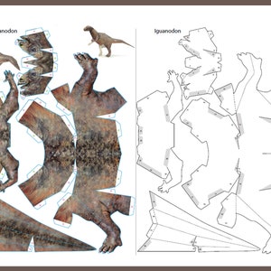 IGUANODON 3D Papercraft / Papercraft Animals / 3d Print Animal / Diy ...