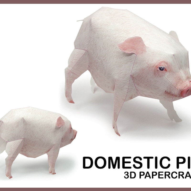 Papercraft 3d Pig - Etsy