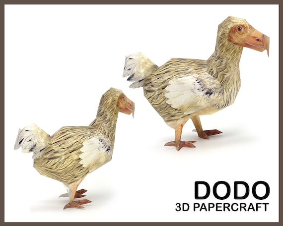 DODO 3D Papercraft / DODO BIRDS Pepakura Pdf Template Low - Etsy