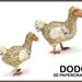 DODO 3D Papercraft / DODO BIRDS Pepakura Pdf Template Low Polygonal ...