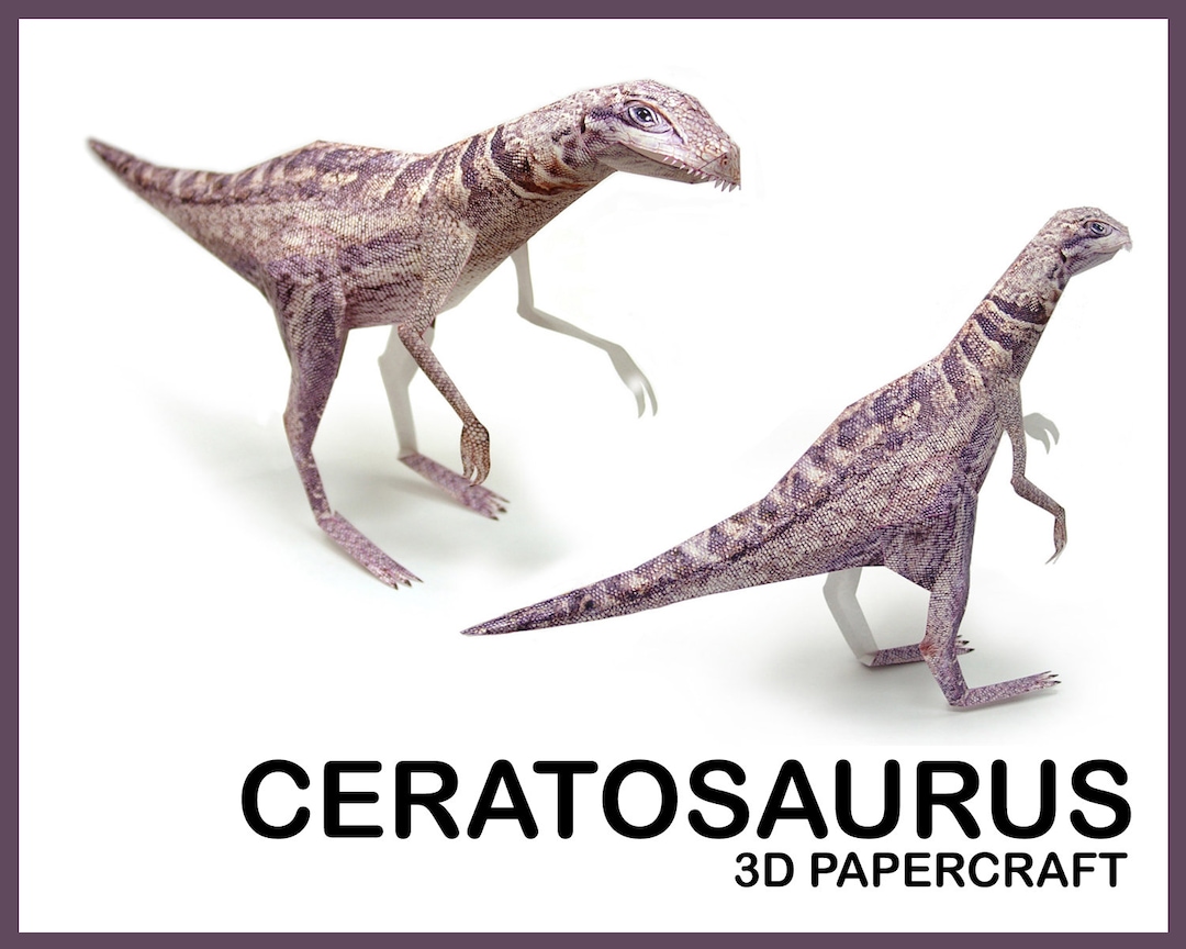 CERATOSAURUS 3D Papercraft / 3d Origami / Papercraft Model / Papercraft ...