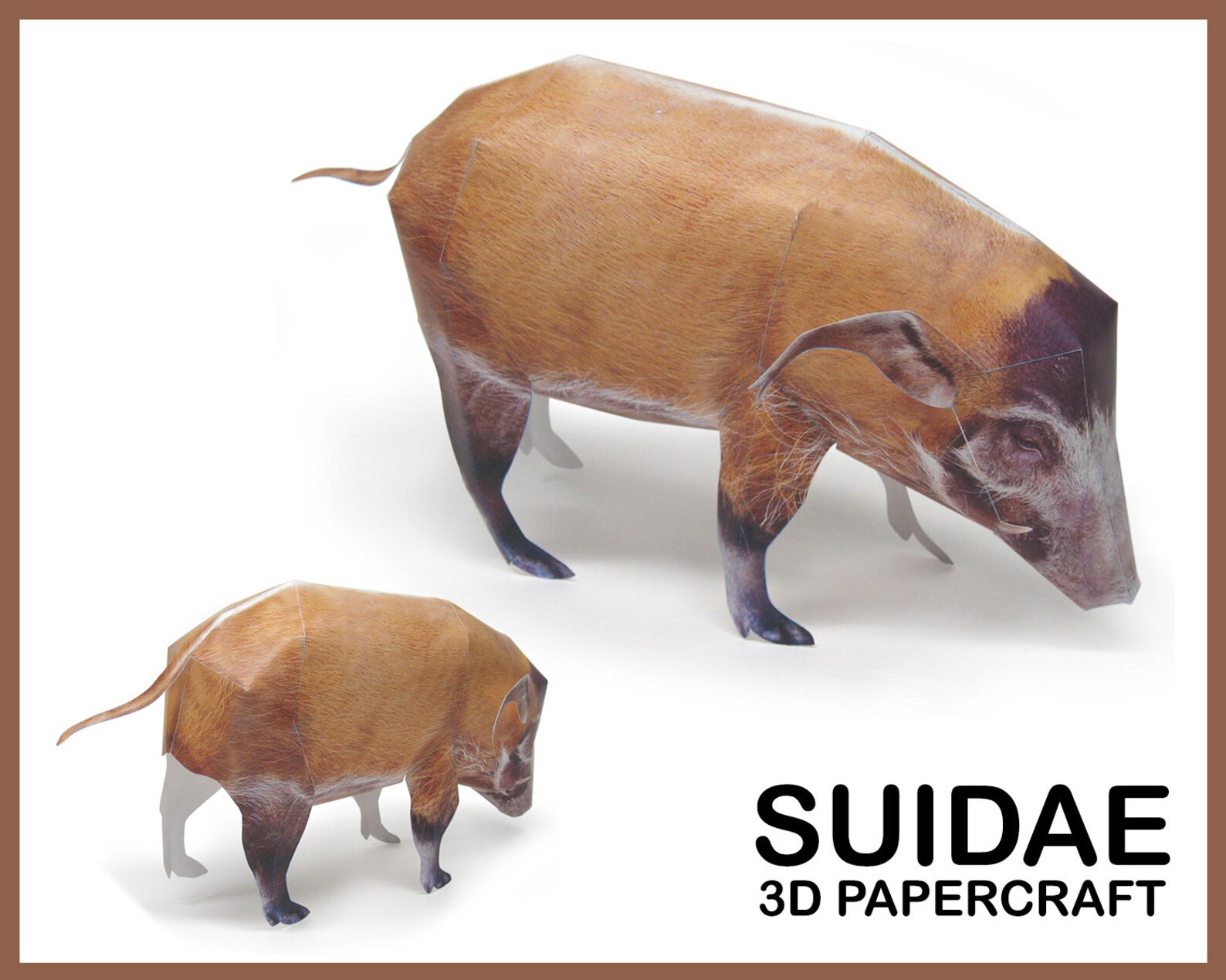 SUIDAE 3D Papercraft / Animals Papercraft / Papercraft Template / 3d ...