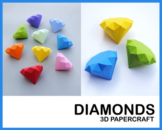 DIAMONDS 3D Papercraft / DIY Diamond Papercraft / Diamond | Etsy