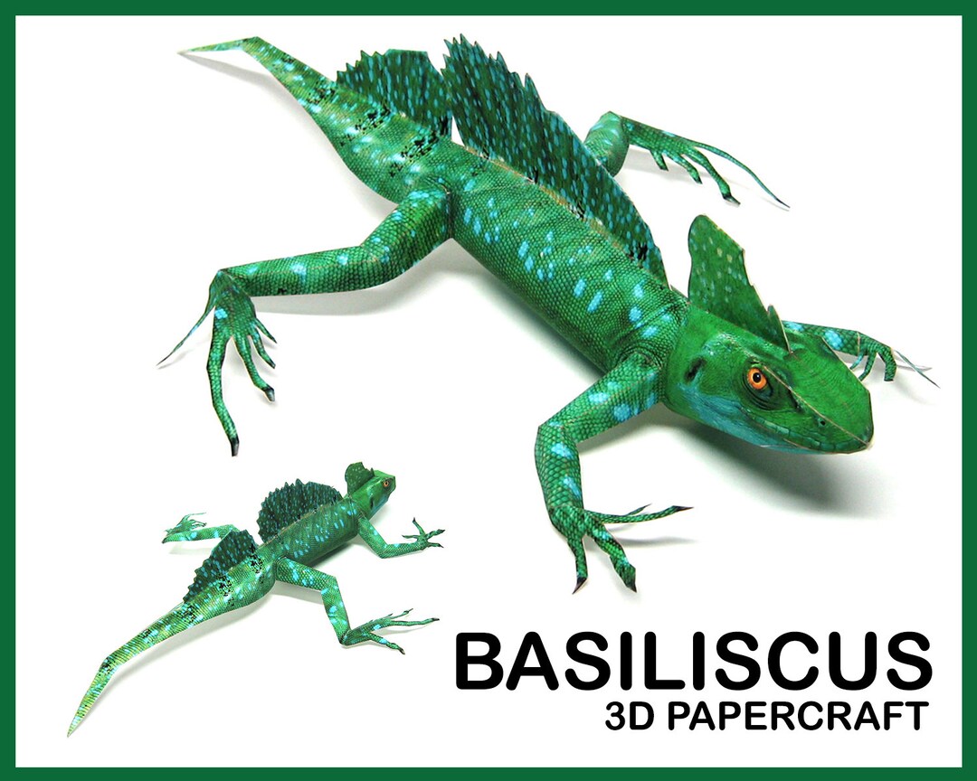 BASILISCUS 3D Papercraft / 3D PDF Template / Papercraft Animals / DIY ...