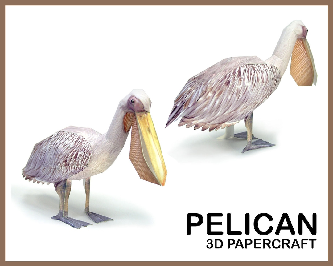PELICAN 3D Papercraft / Pelican 3d Origami / Animal Papercraft / DIY ...
