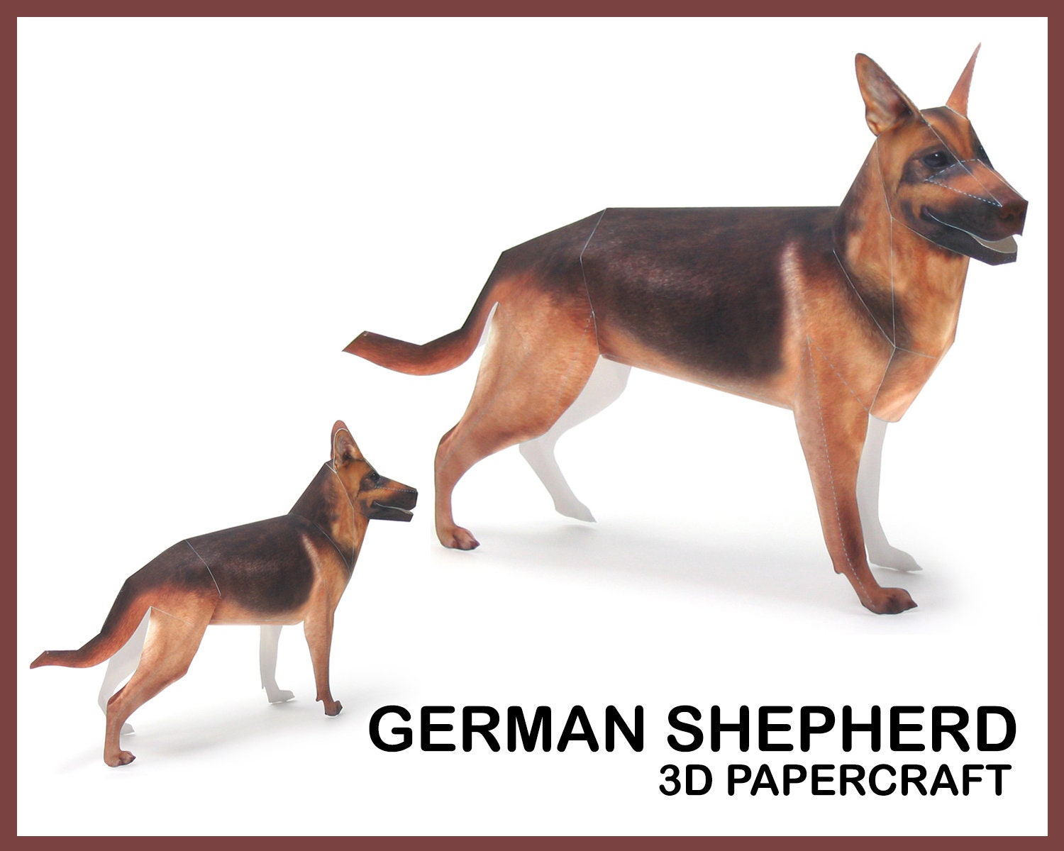 GERMAN SHEPHERD 3D Papercraft / DIY German Shepherd Pdf Digital ...