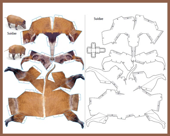 Free Papercraft Template Papercraft Templates Animals