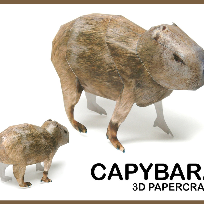 Papercraft capybara - Etsy México