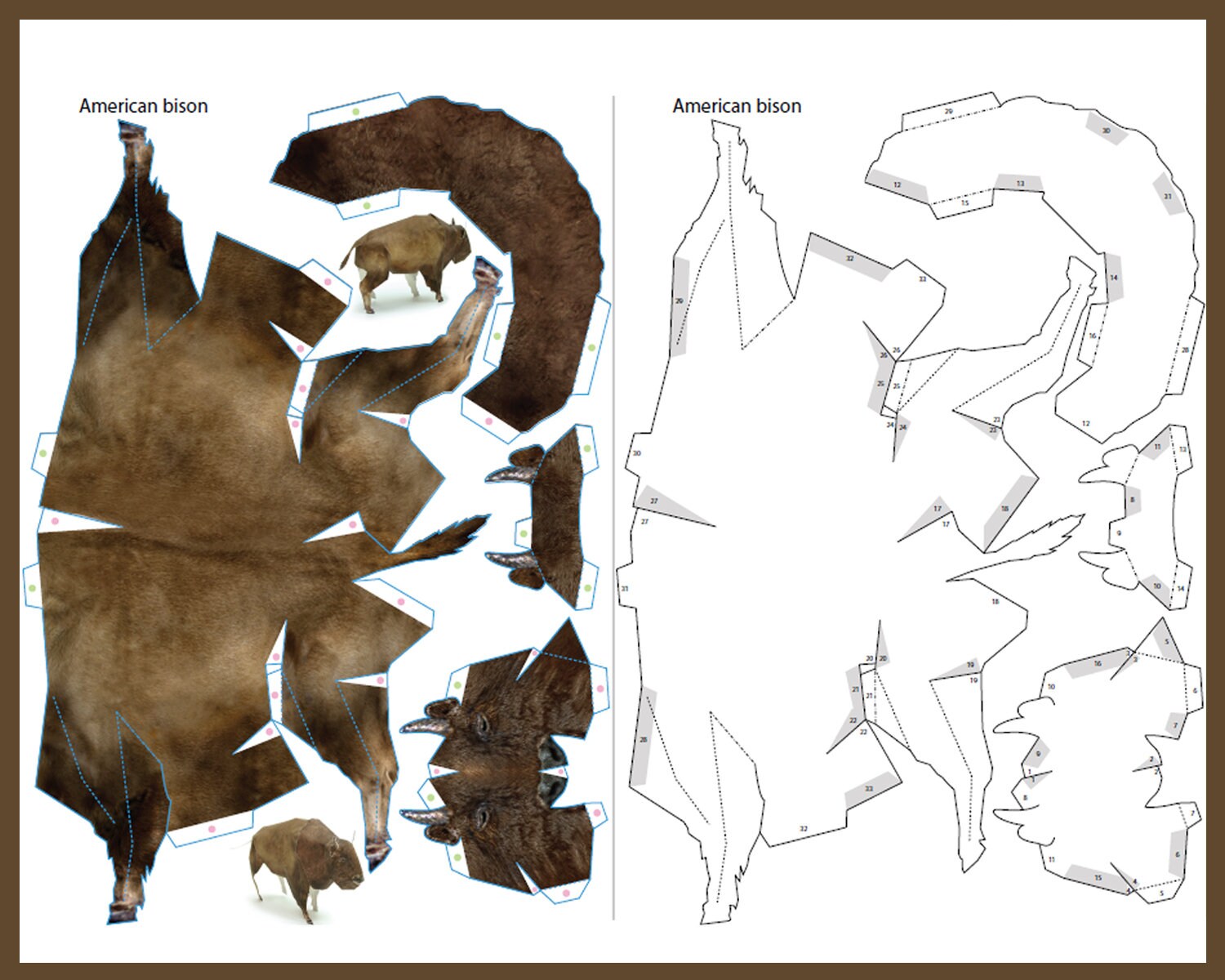 AMERICAN BISON 3D Papercraft / 3d Model / Papercraft Bull / Pdf Kit ...