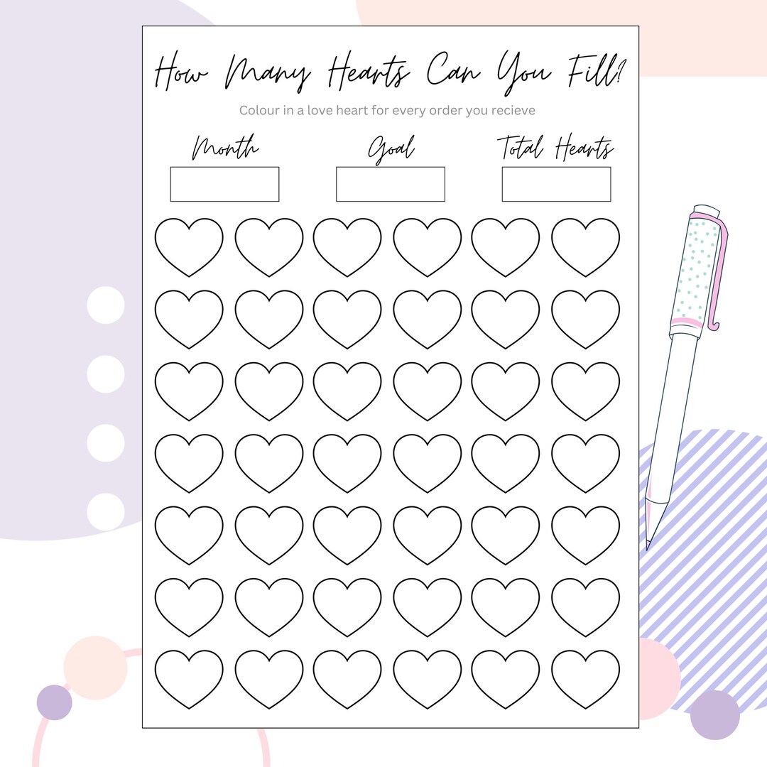 Small Business Order Goal Chart Tracker, Sales Goal Printable Download ...