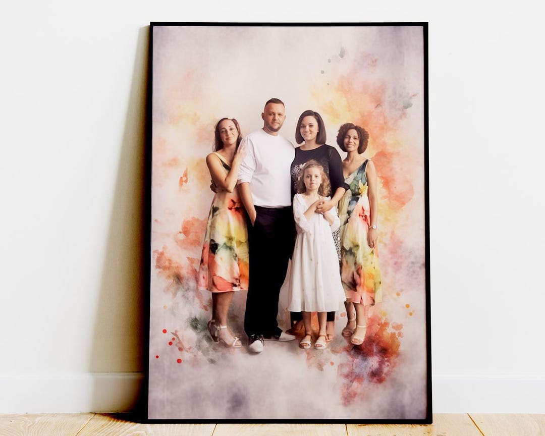 Family Photo Print-custom Father, Mother and Sibling Portrait ideal ...