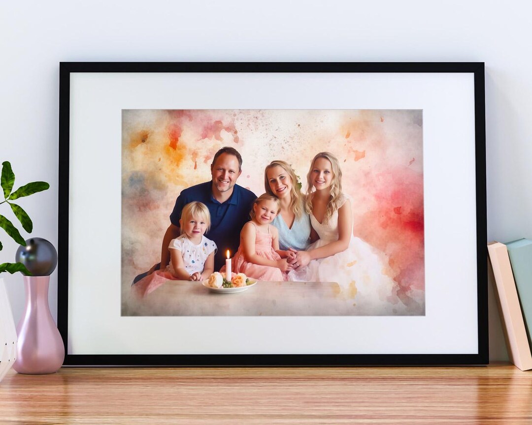 One-of-a-kind Family Portrait - Custom Family Art Print - Perfect Gift ...