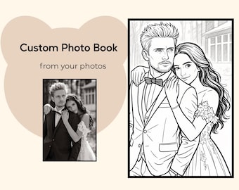 Custom Family Coloring Page From Your Photo – Personalized Line Art ...