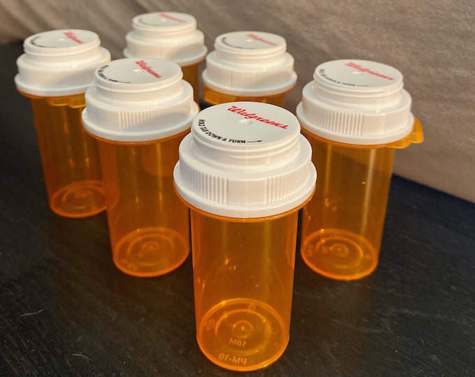 6-pack Empty Walgreens Plastic Pill Bottles orange - Etsy